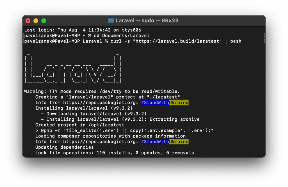 Nová Laravel instalace - Docker/Sail, macOS - PavelZanek.cz Nová Laravel instalace - Docker/Sail, macOS - PavelZanek.cz
